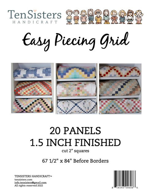 Easy Piecing Grid 20 panels 1.5" finished – whistlebear-quilts